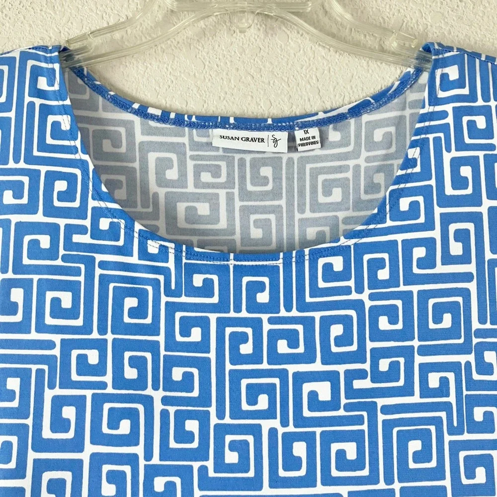 Susan Graver | Dresses | Susan Graver Trapeze Dress X Liquid Knit Greek ...
